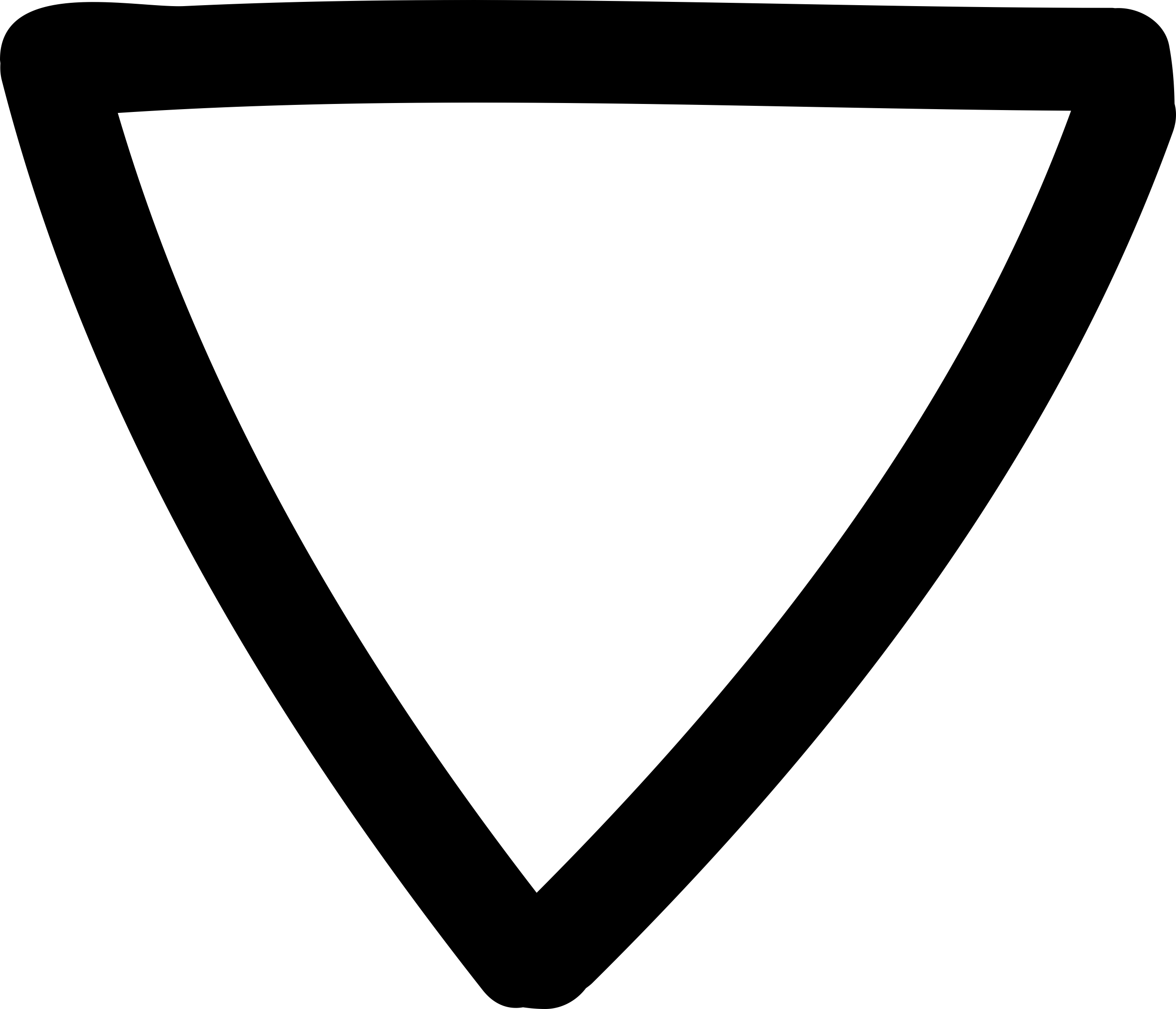 Down Arrow Hand Drawn Triangle Svg Line Art | 3dfreevector.com
